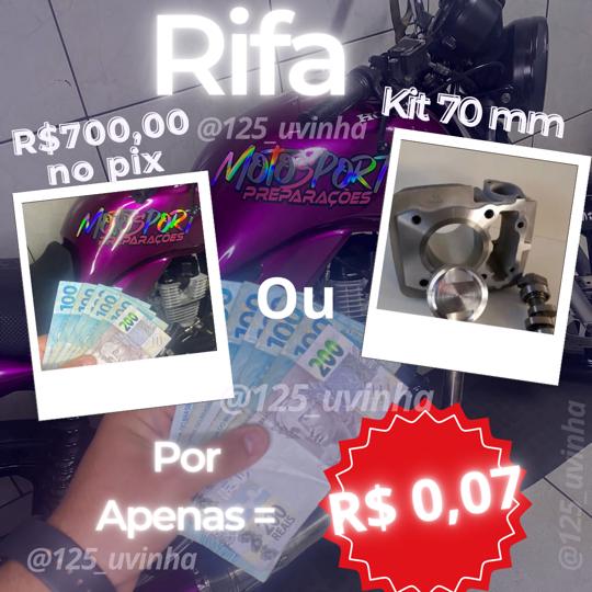 Rifa kit 70mm ou 700 pix | 125 uvinha - Rifa Digital